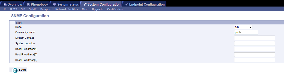 Monitoring Tandberg MXP Series Endpoints