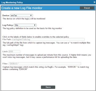 Monitoring Logs Using the SL1 Agent