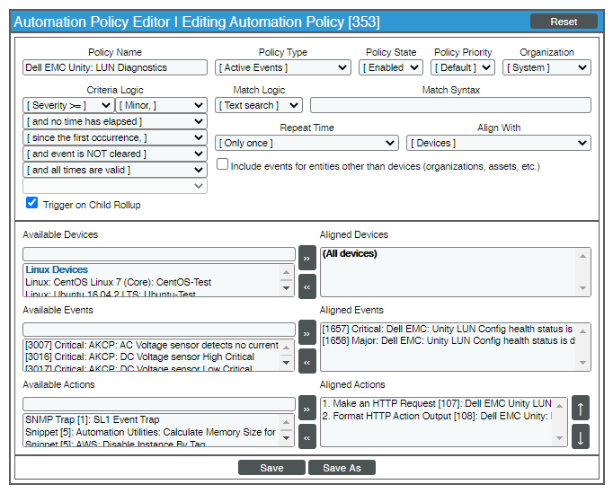 Creating Automation Policies