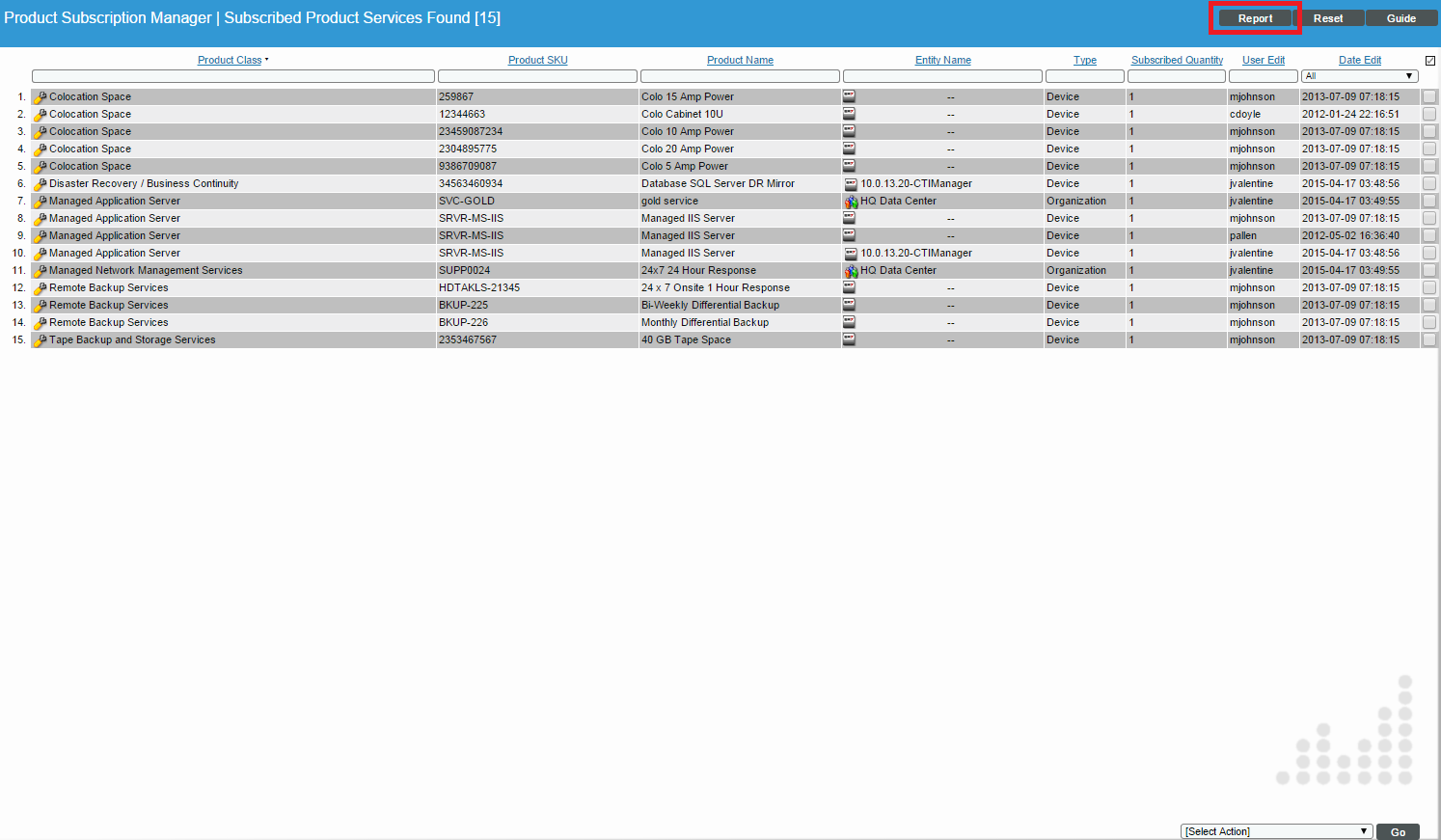 Embedded Asset, Product, and Vendor Reports
