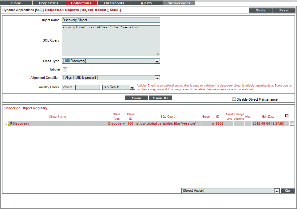 Developing Dynamic Applications for Database Monitoring