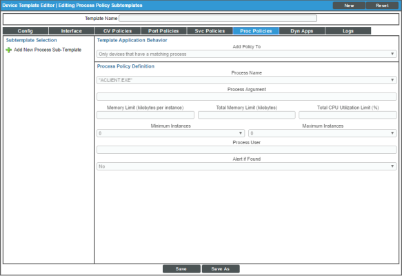 Configuring Device Templates
