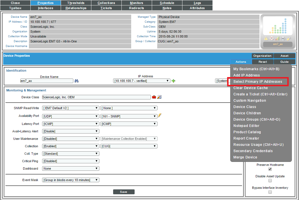 Managing a Single Device with the Device Administration Panel