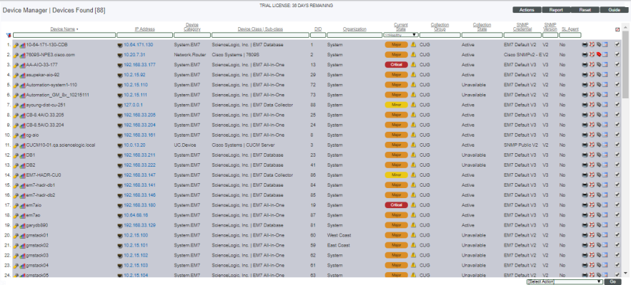 Device Registry Pages