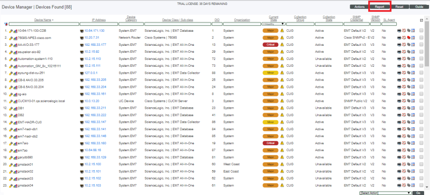 Embedded Device Reports