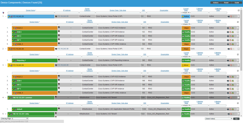 Device Registry Pages