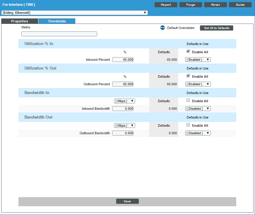 Monitoring Network Interfaces