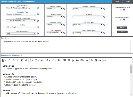 Dynamic Application Settings