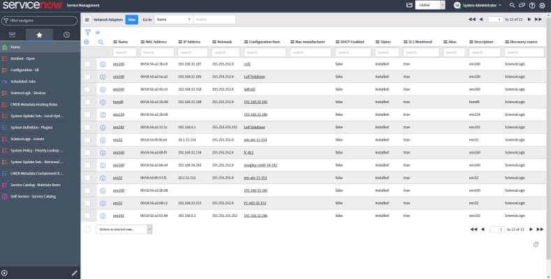 Configuring Applications for the ServiceNow CMDB Synchronization PowerPack