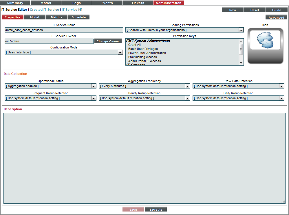 Example Using Service Dependencies