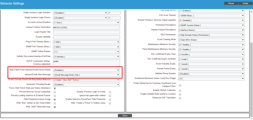 General Inbound and Outbound Email Settings