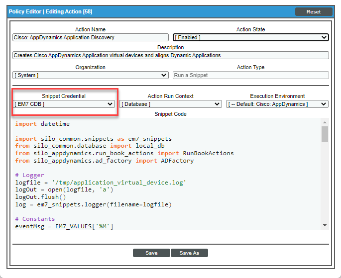 Configuring Cisco AppDynamics Monitoring