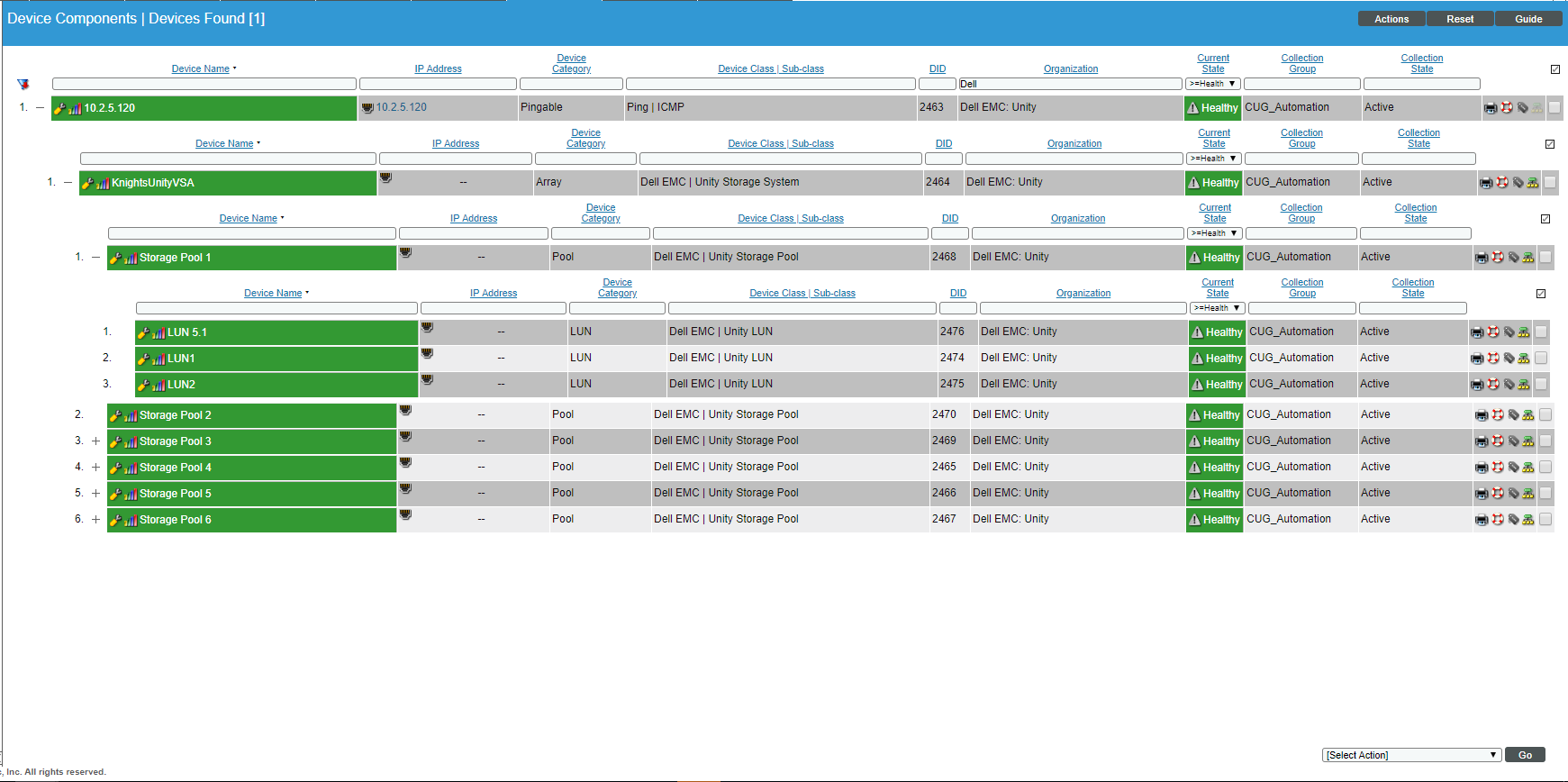 Discovering Dell EMC Unity Devices