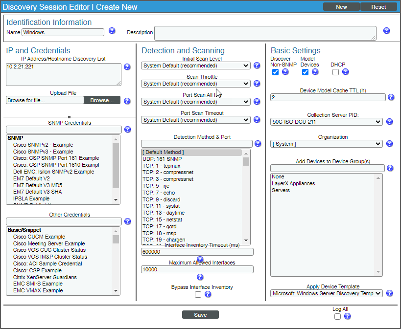 Creating Credentials and Discovering Windows Devices