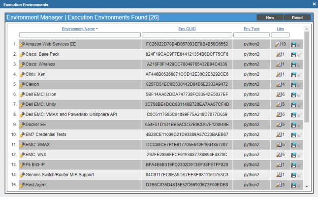 Managing Execution Environments