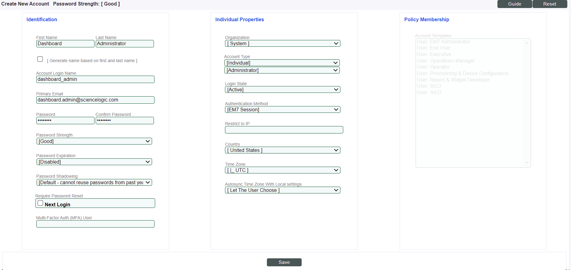 Creating a Customer Dashboard