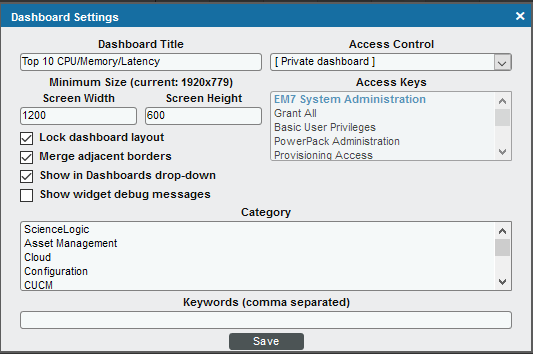 Creating a Customer Dashboard