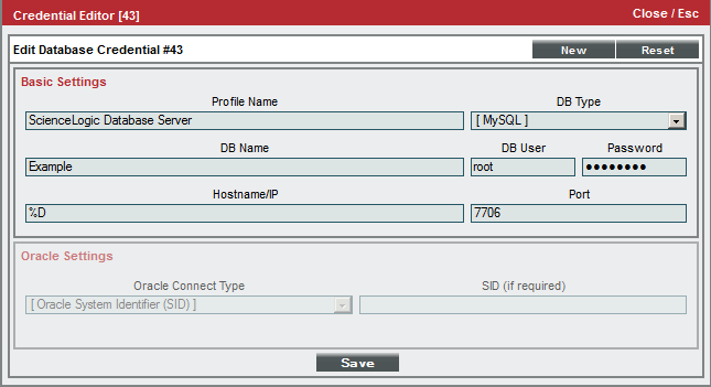 Example: Using Snippets to Collect Database Data