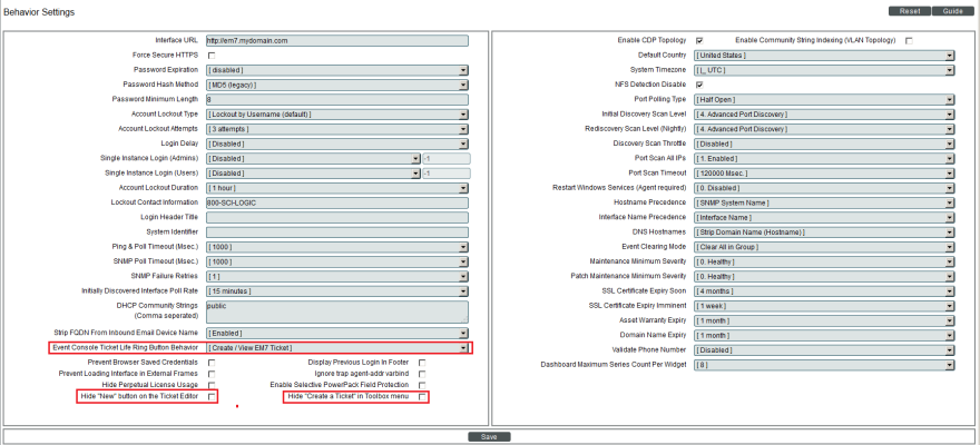 Ticket Settings and Customization