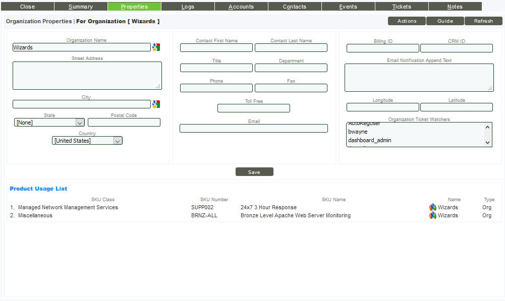 Provisioning a New Customer
