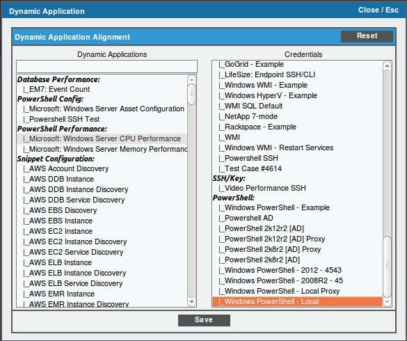 Example Creating A Powershell Performance Dynamic Application